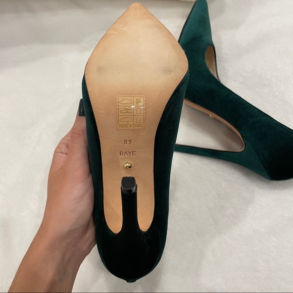 RAYE | Shoes | Raye Green Velvet Heel | Poshmark